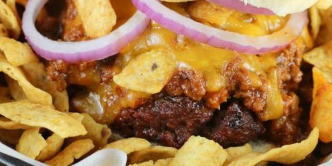 Barbecue Frito Chili Pie Burger - Miss in the Kitchen
