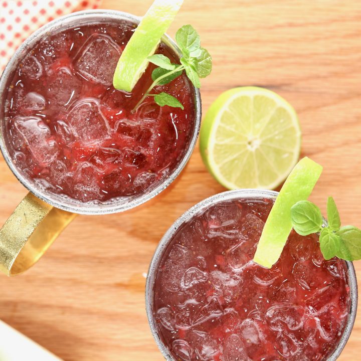 Strawberry Mango Moscow Mule {VIDEO} - Miss in the Kitchen