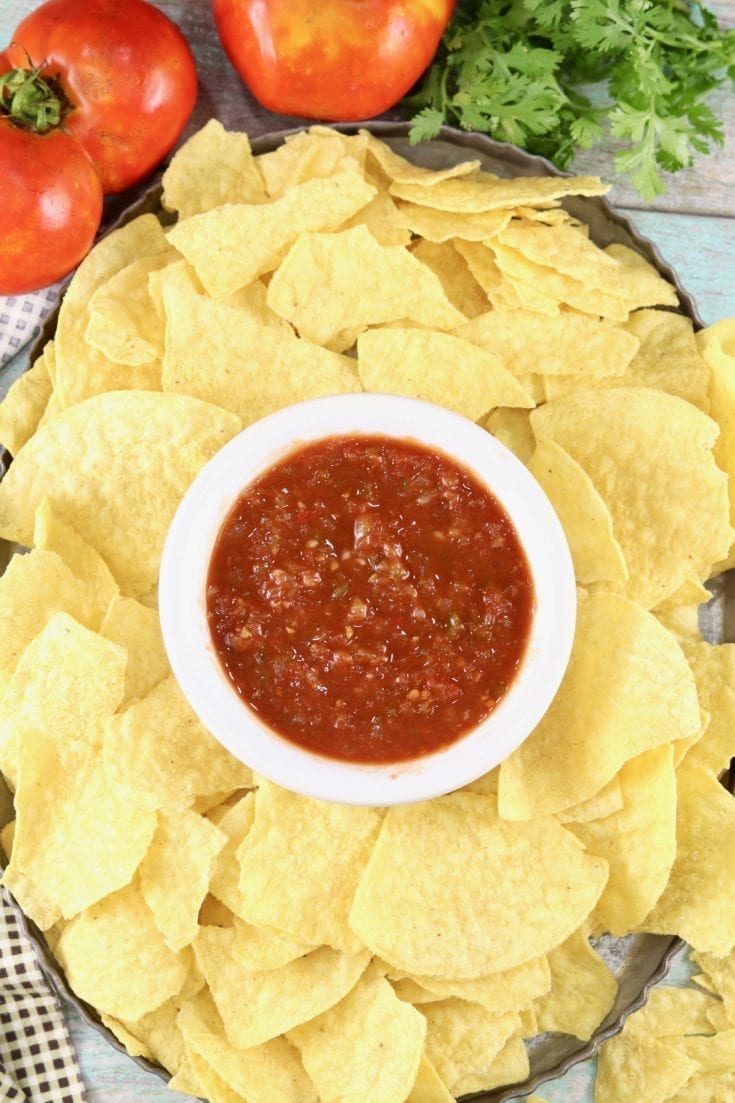 Homemade Salsa (Restaurant Style) - Miss in the Kitchen