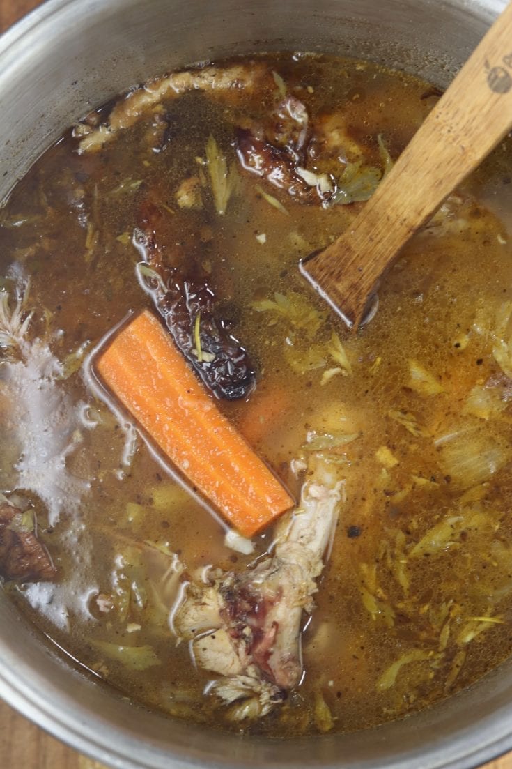 Turkey Stock {Large Batch with Turkey or Chicken} - Miss in the Kitchen