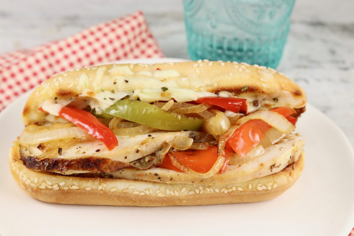 Philly Chicken Sandwiches {with peppers & onions} - Miss in the Kitchen