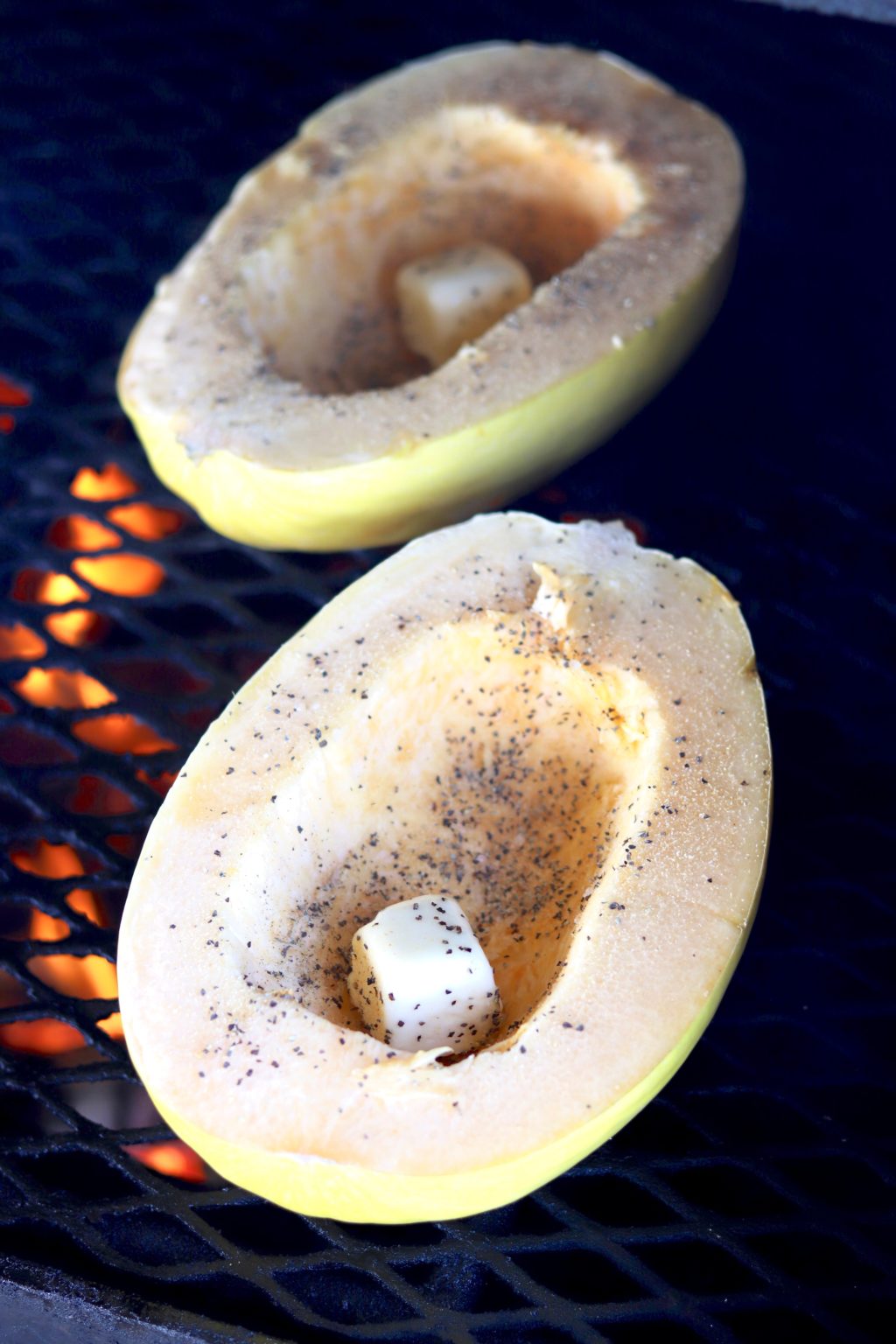 Grilled Spaghetti Squash {with Butter & Parmesan} - Miss in the Kitchen