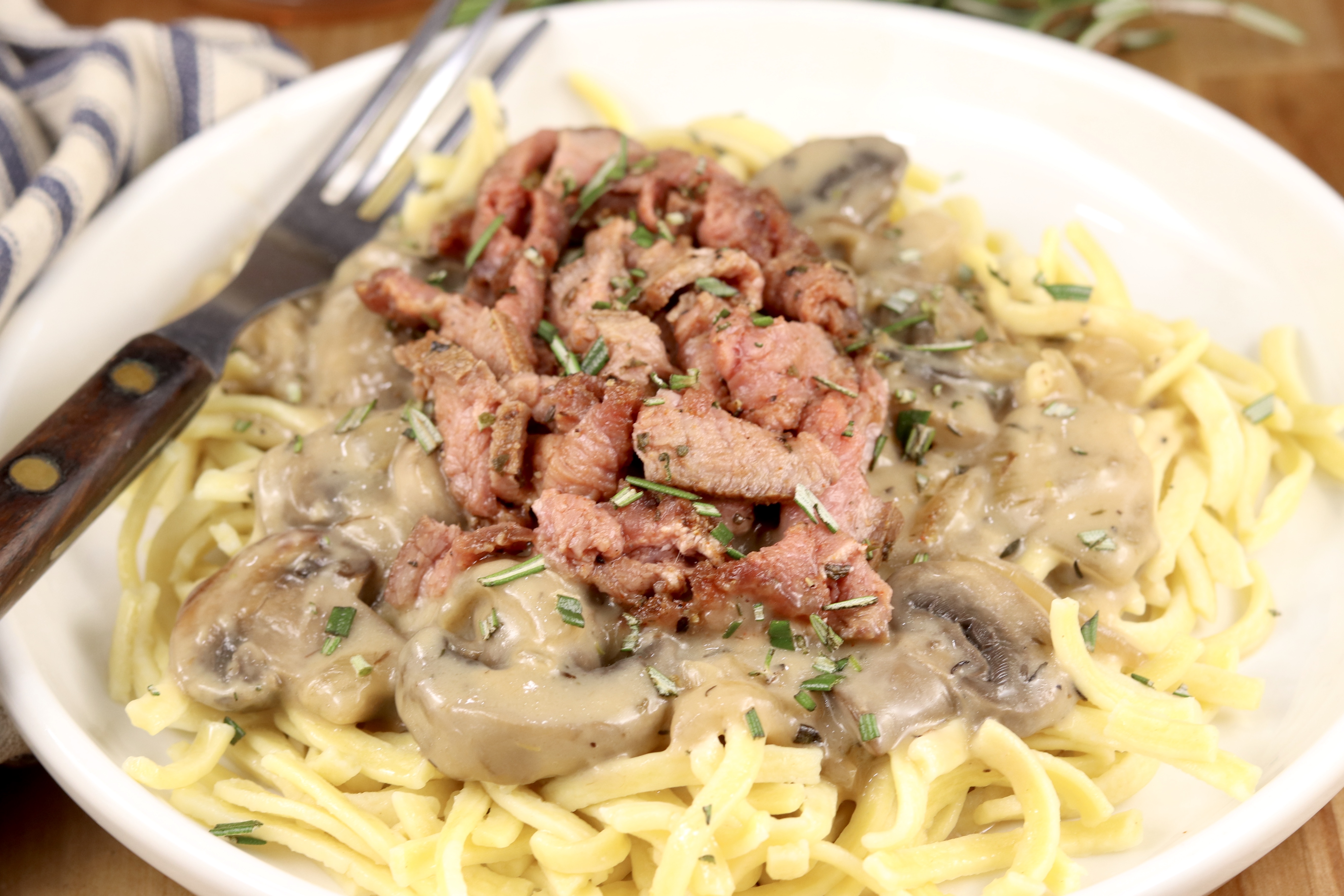 Roast Beef Stroganoff {Great for Leftover Roast Beef} - Miss in the Kitchen
