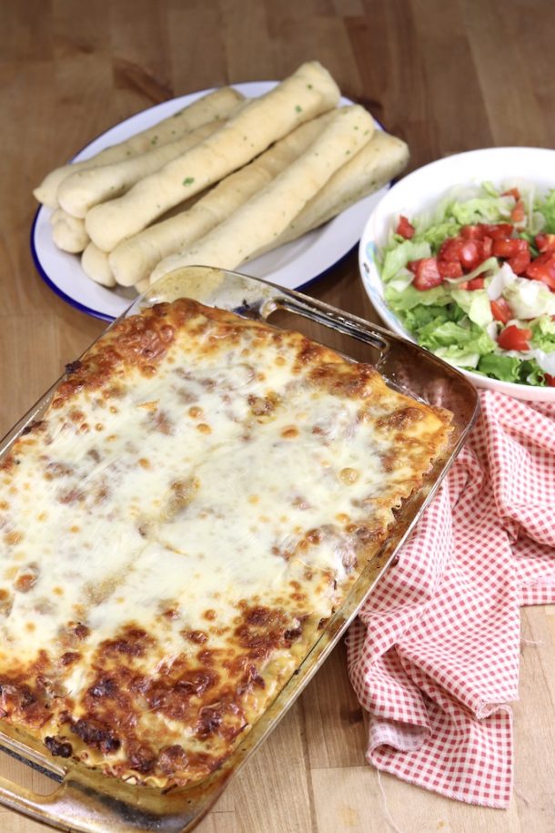 Classic Lasagna {with homemade meat sauce} - Miss in the Kitchen