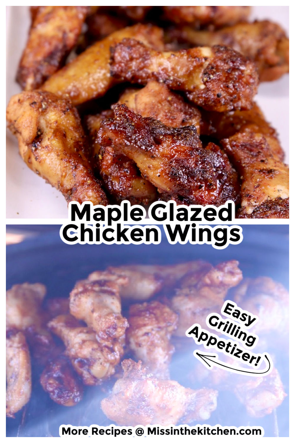 Maple Glazed Chicken Wings - Miss in the Kitchen