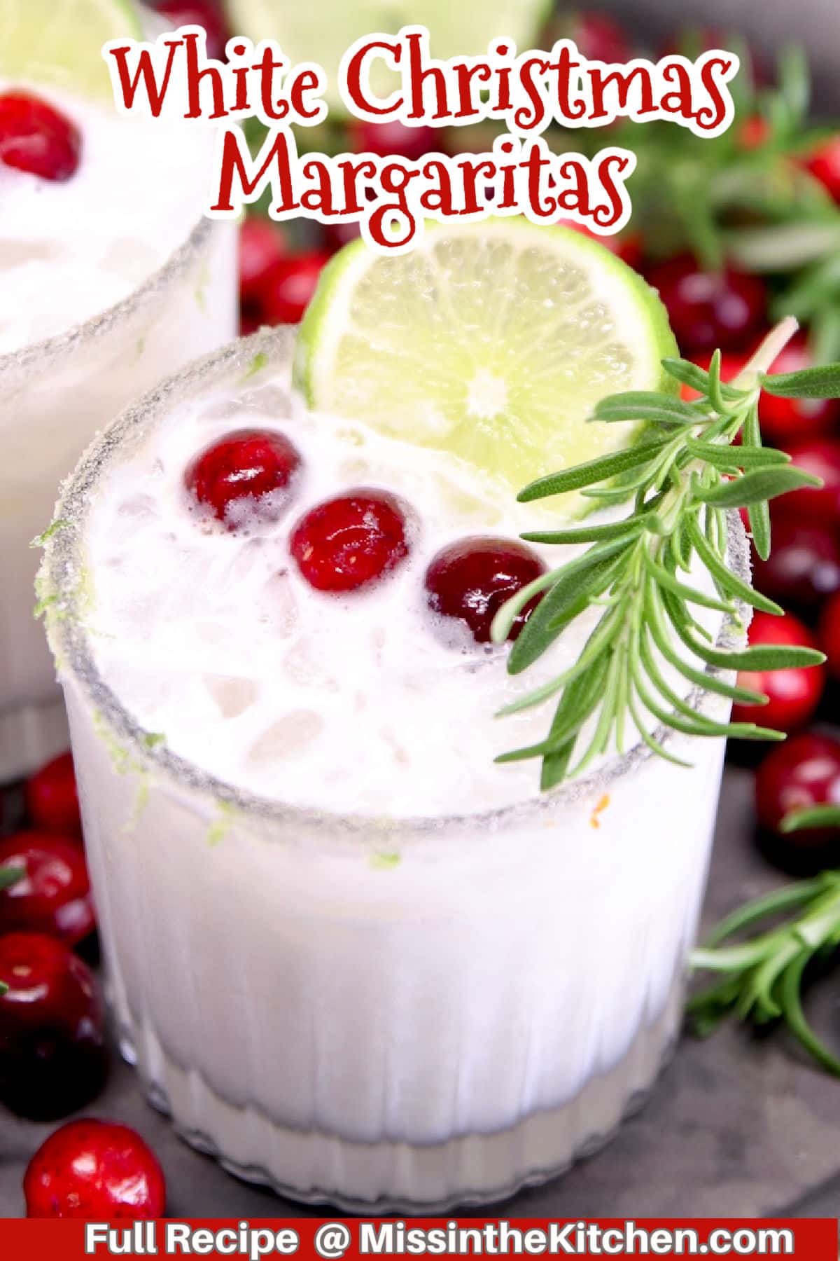 White Christmas Margaritas (Pitcher Recipe) - Miss in the Kitchen