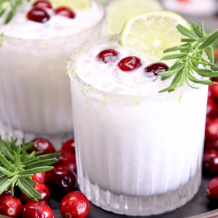 White Christmas Margaritas (Pitcher Recipe) - Miss in the Kitchen