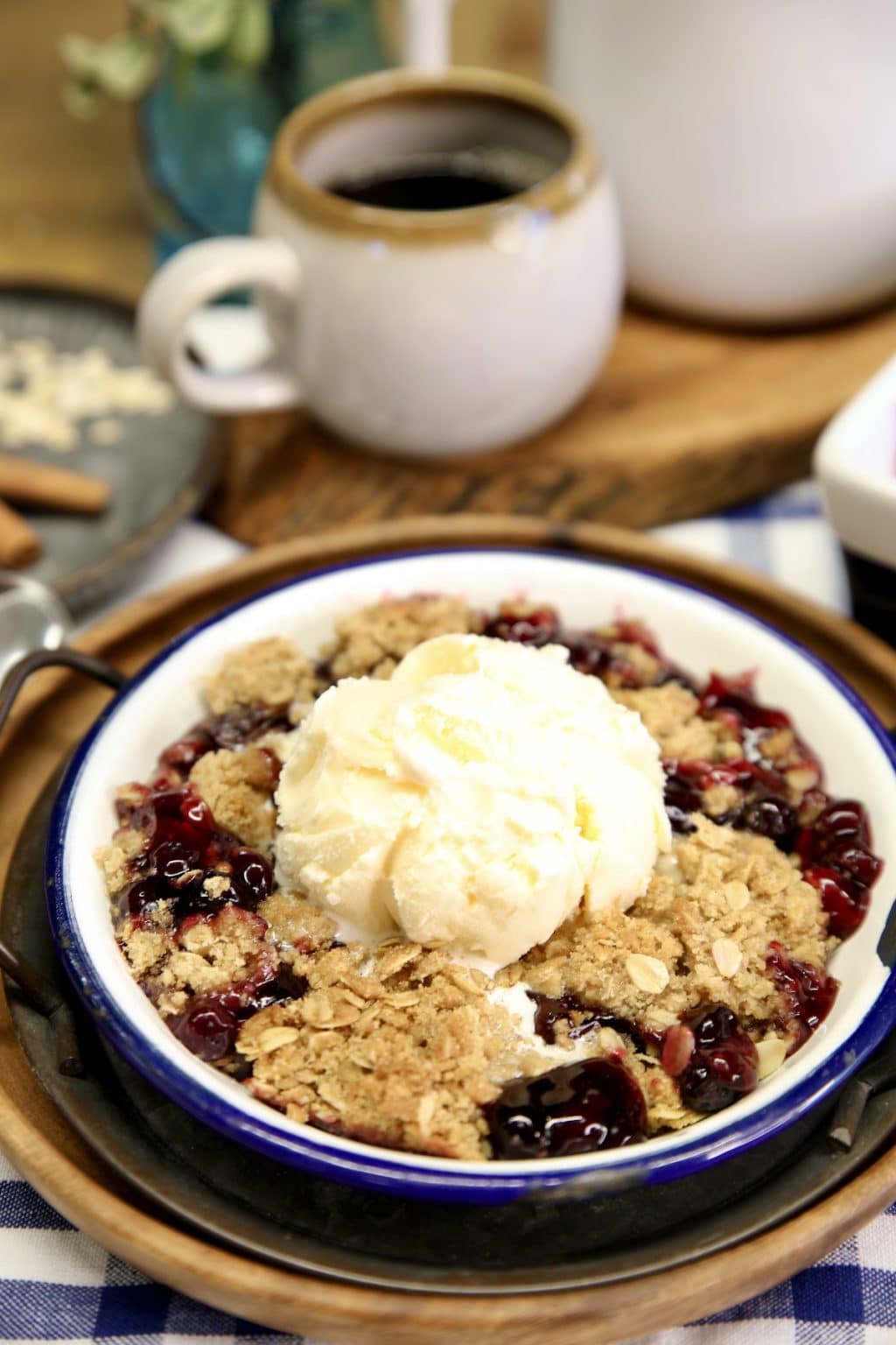 Easy Blueberry Crisp - Miss in the Kitchen