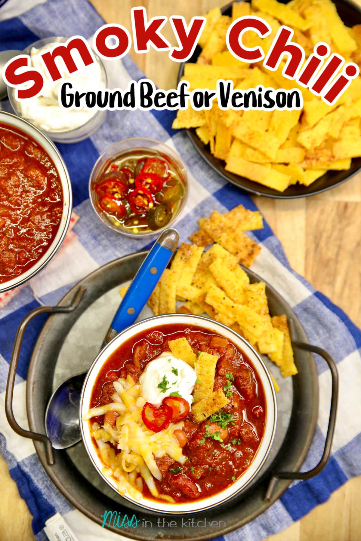 Smoky Chili {with Beans} - Miss in the Kitchen