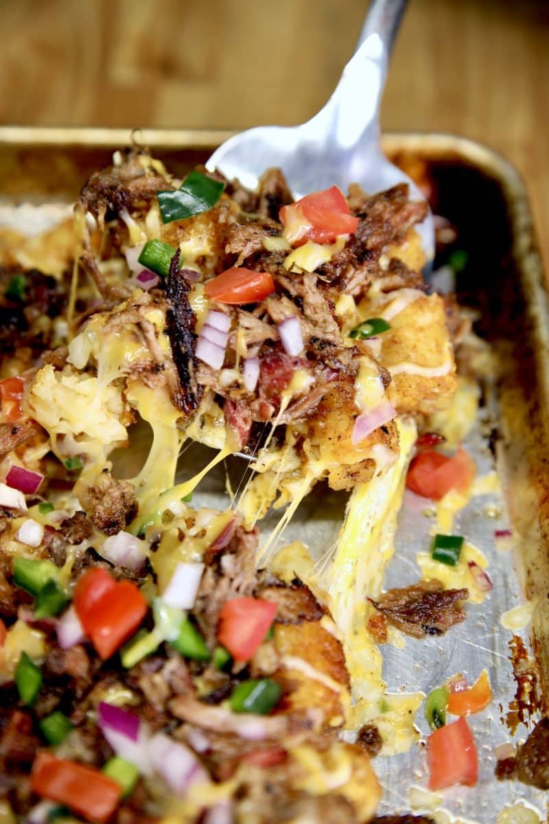 Totchos {Tater Tot Nachos} - Miss in the Kitchen