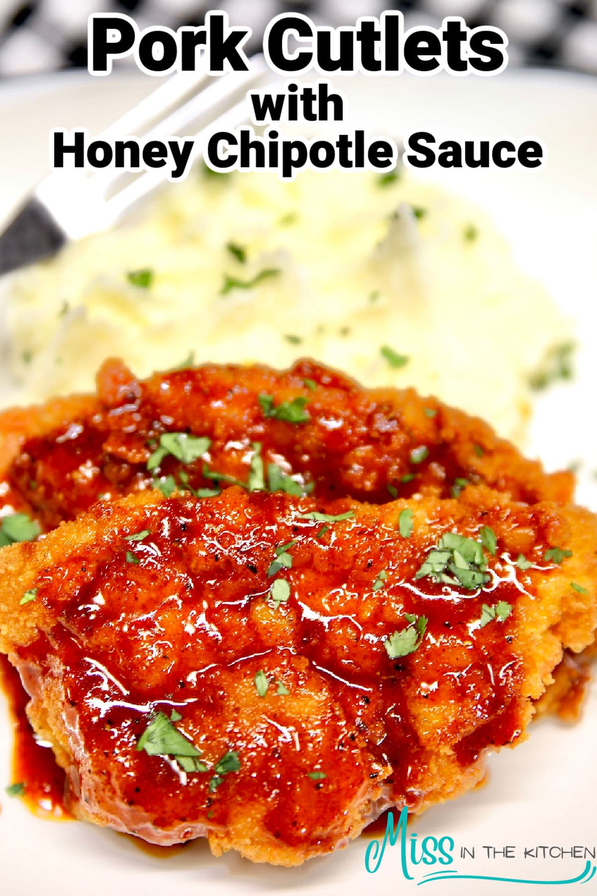 Crispy Pork Cutlets Recipe (with Honey Garlic Sauce) - Miss in the Kitchen