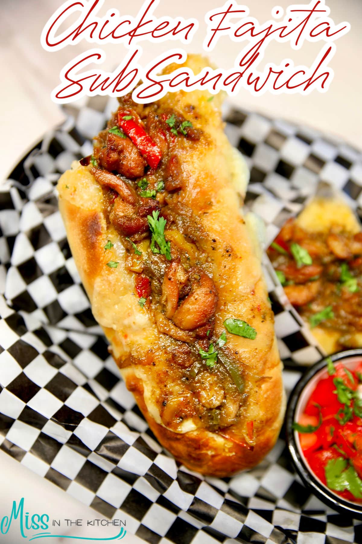 Chicken Fajita Sub Sandwiches - Miss in the Kitchen