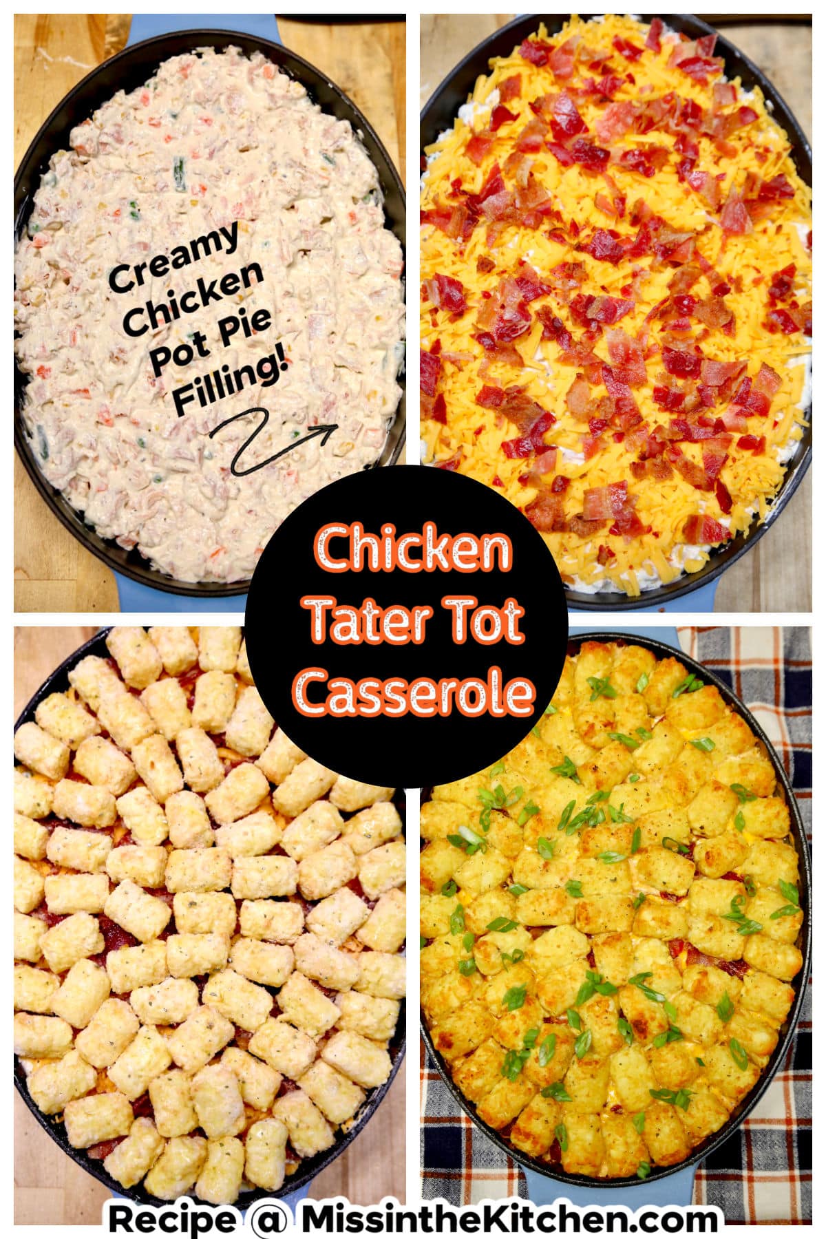 Chicken Tater Tot Casserole (Chicken, Bacon, Ranch) - Miss in the Kitchen