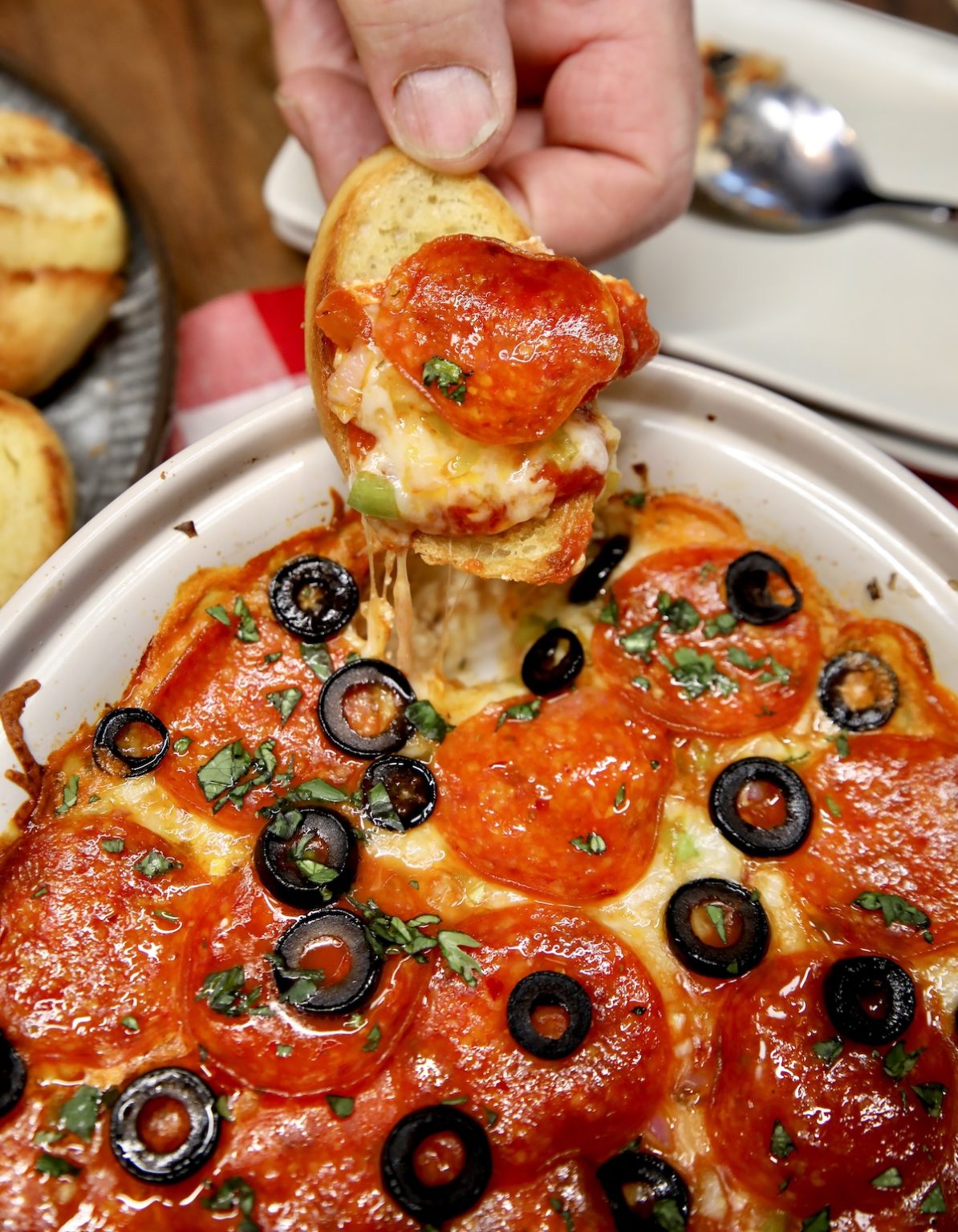 EASY Pizza Dip (Appetizer Recipe) - Miss in the Kitchen