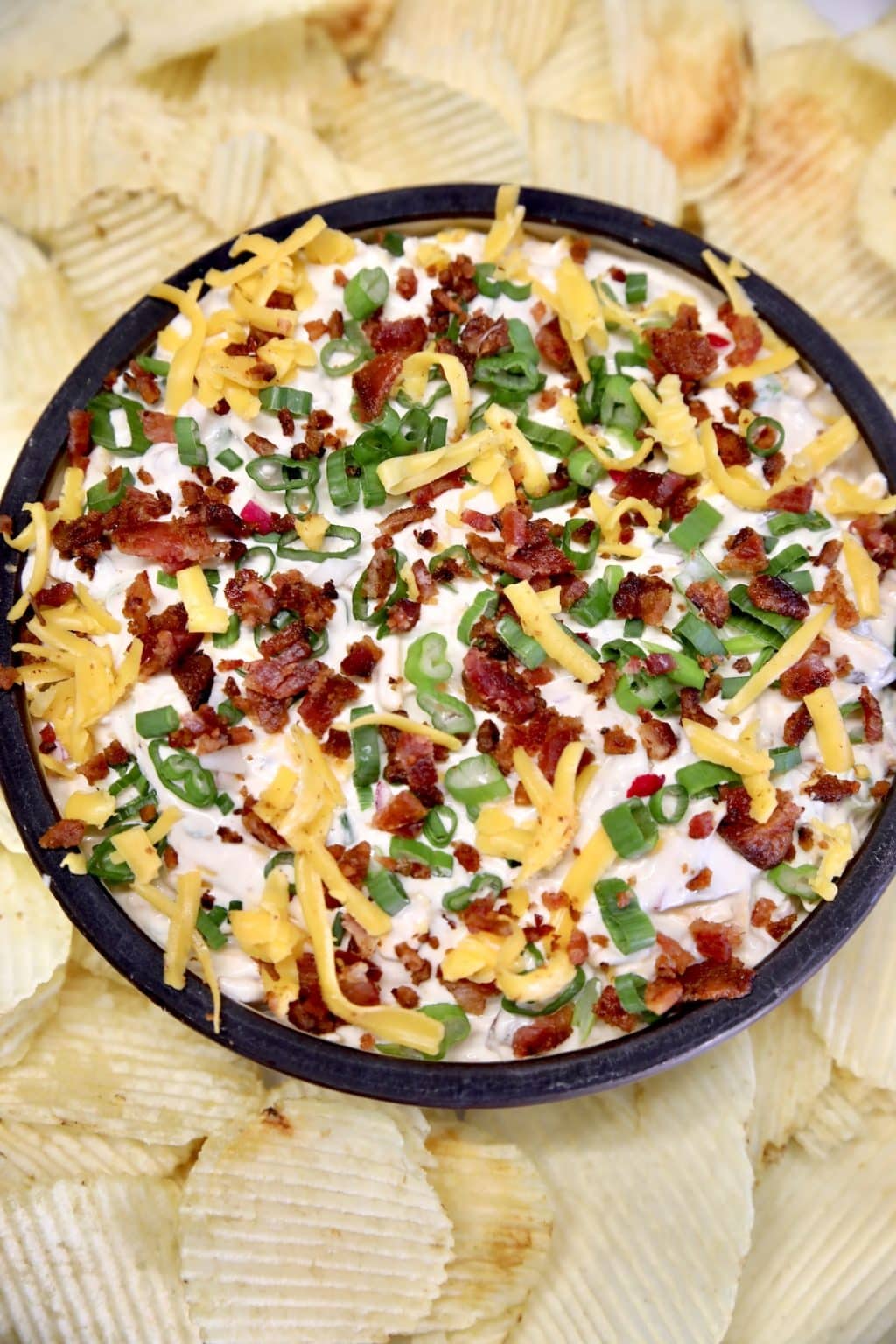 Bacon Cheddar Ranch Dip Recipe (Crack Dip) - Miss in the Kitchen