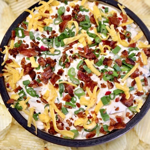 Bacon Cheddar Ranch Dip Recipe (Crack Dip) - Miss in the Kitchen