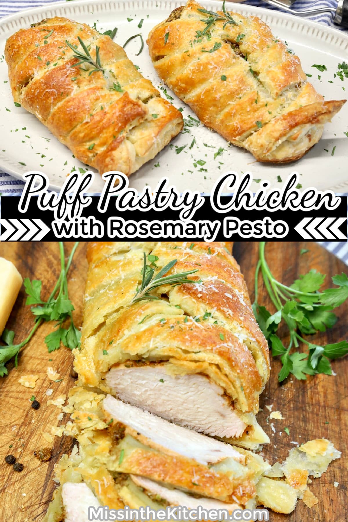 Chicken Wellington (Puff Pastry Chicken with Rosemary Pesto) - Miss in ...