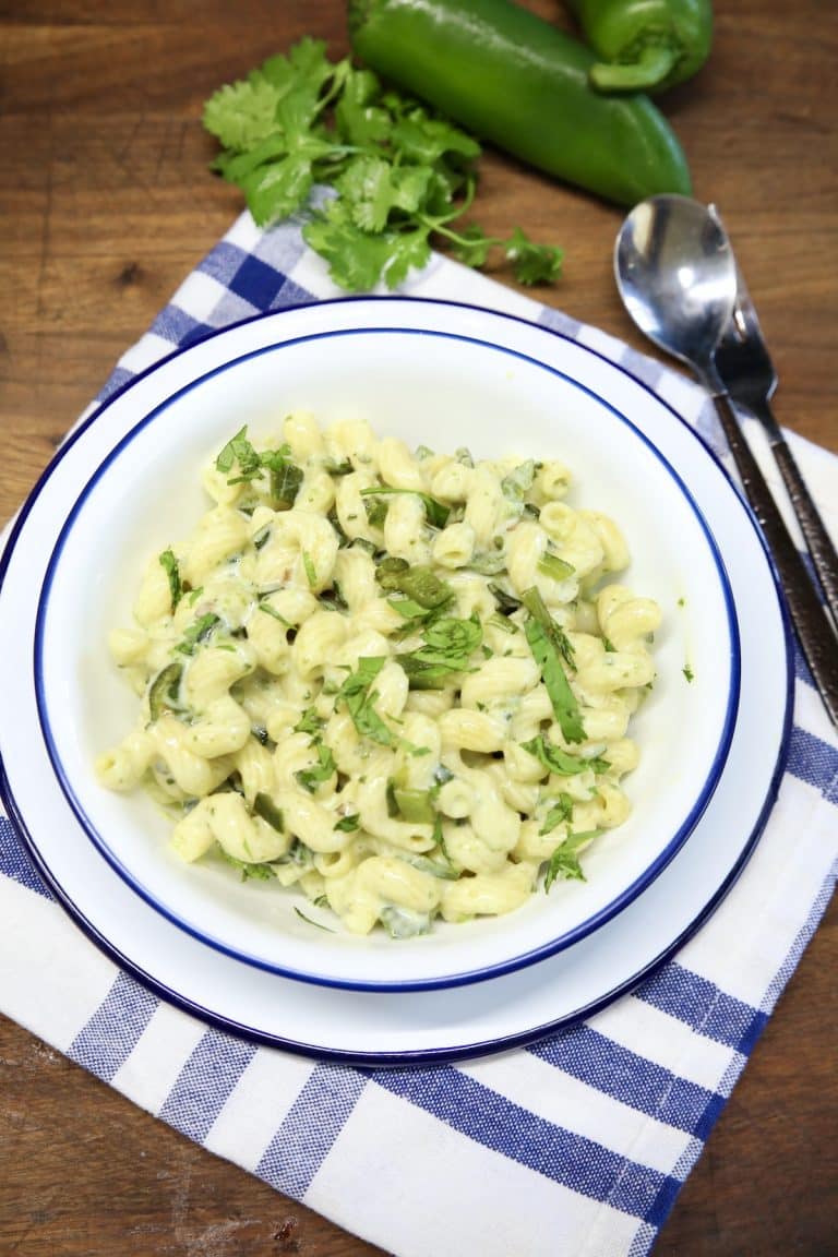Poblano Mac and Cheese - Miss in the Kitchen