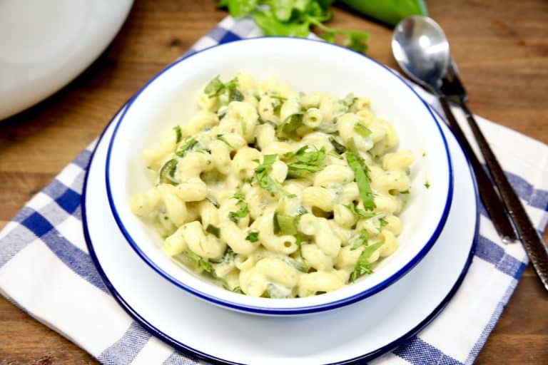 Poblano Mac and Cheese - Miss in the Kitchen