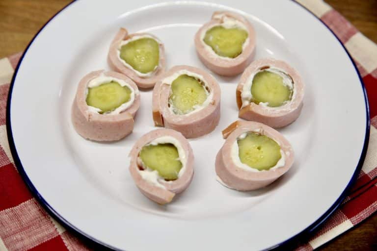 Bologna Pickle Roll Ups - Miss in the Kitchen