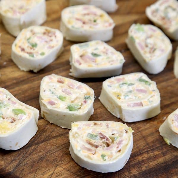 Hawaiian Tortilla Roll Ups (ham, bacon & pineapple) - Miss in the Kitchen