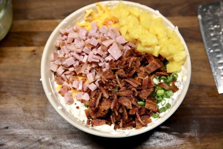 Hawaiian Tortilla Roll Ups (ham, bacon & pineapple) - Miss in the Kitchen