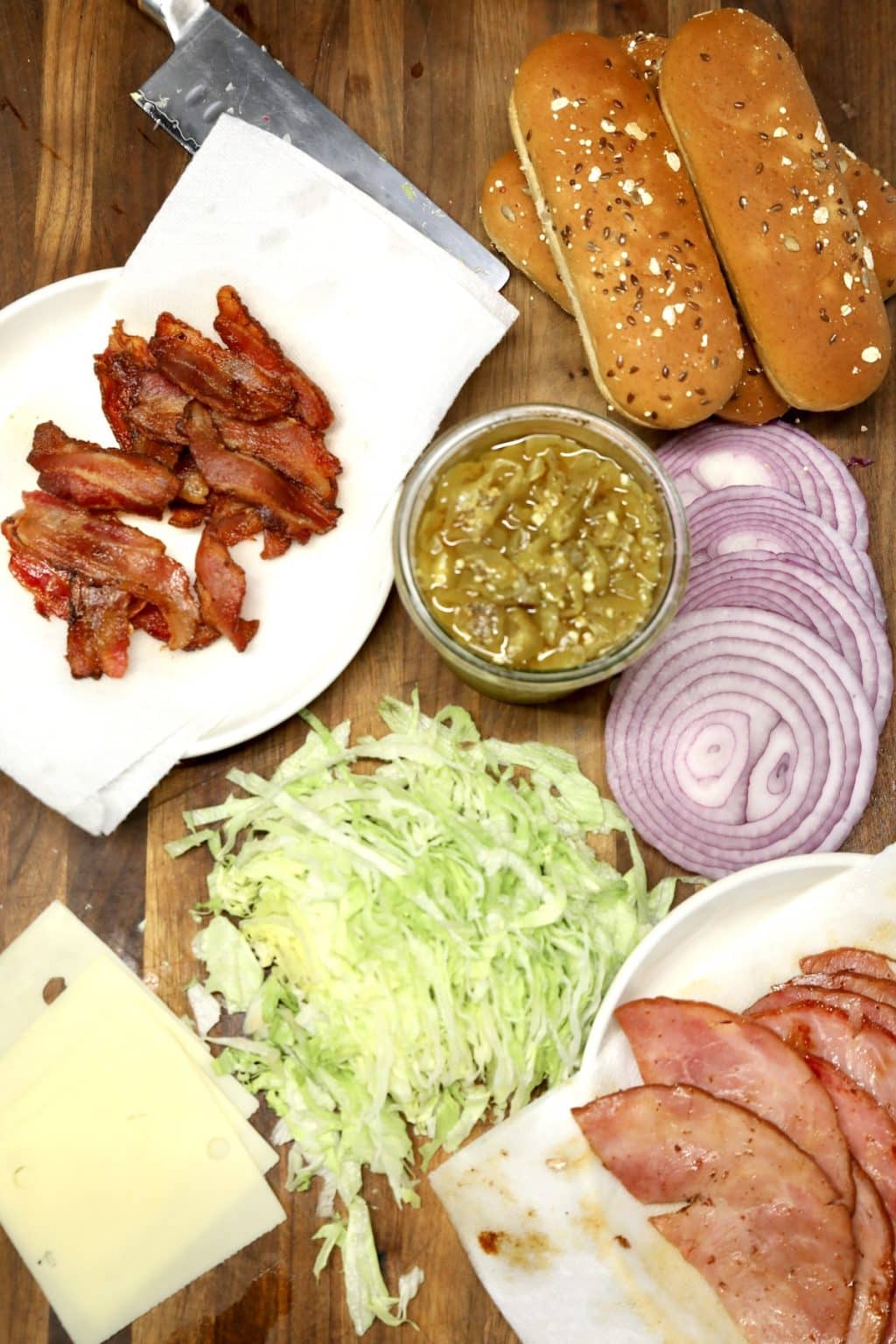 Grinder Sandwich (with Ham & Bacon) - Miss in the Kitchen