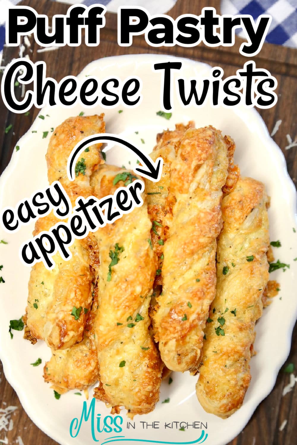 Puff Pastry Cheese Twists (Easy Appetizer) - Miss in the Kitchen