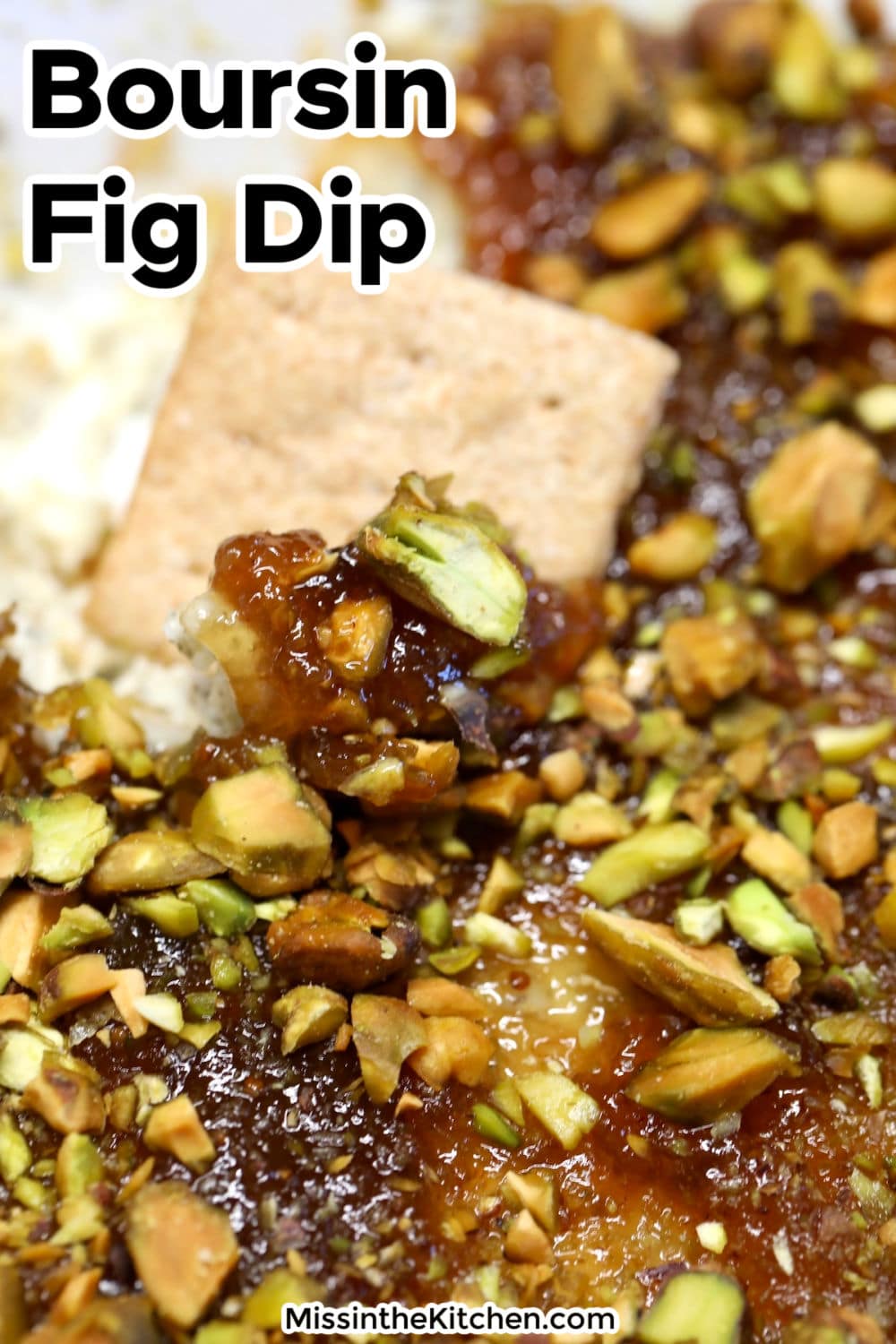 Boursin Fig Dip (with homemade garlic & herb cheese) - Miss in the Kitchen